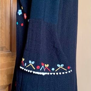 THML | Dresses | Thml Size Small Black Embroidered Floral Shift Shirt ...